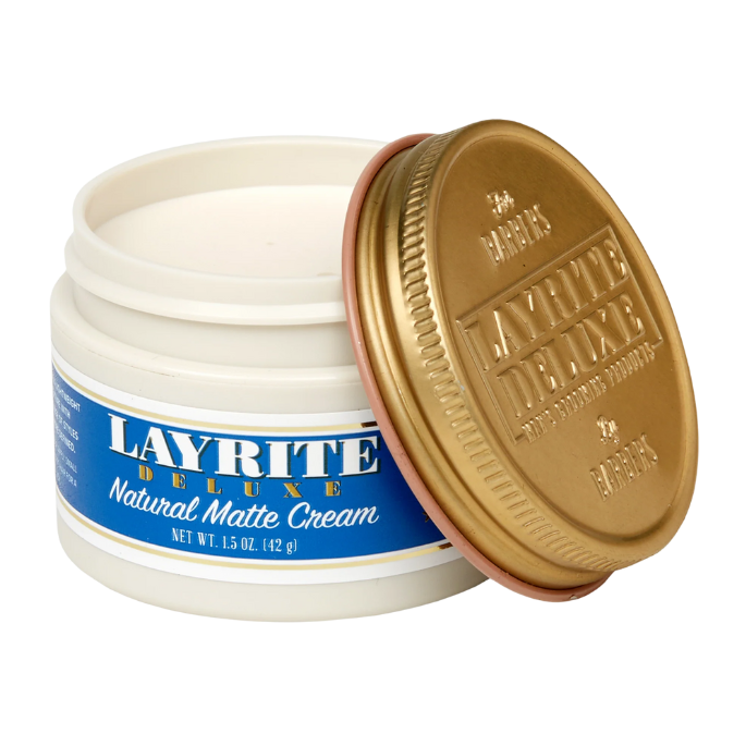 Layrite Deluxe Natural Matte Cream 4.25oz – AlamoBarber.com